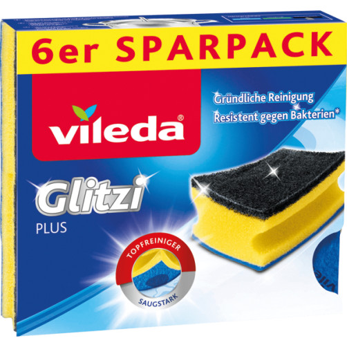 VILEDA GLITZI GOBICE ZA POMIVANJE PLUS, 6 kos